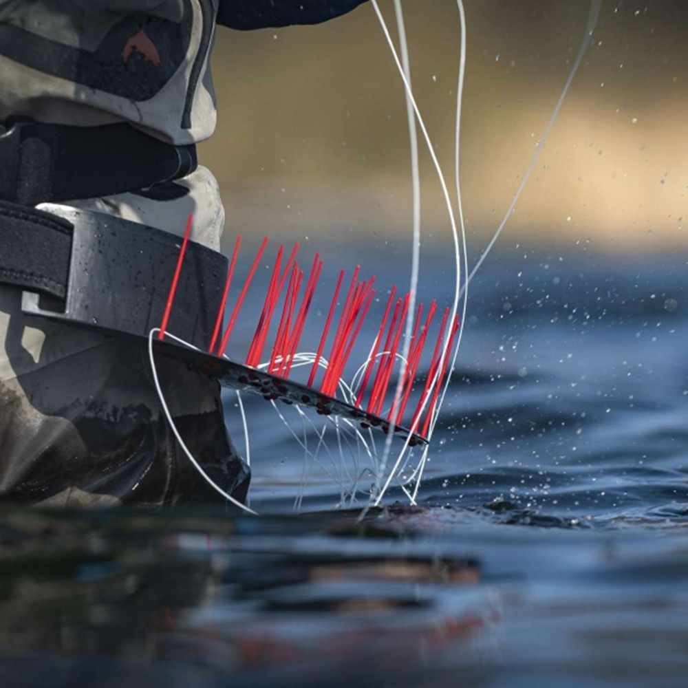 Ahrex Flexi Stripper Black Red Pegs (50in / 125cm) for Fly Tying